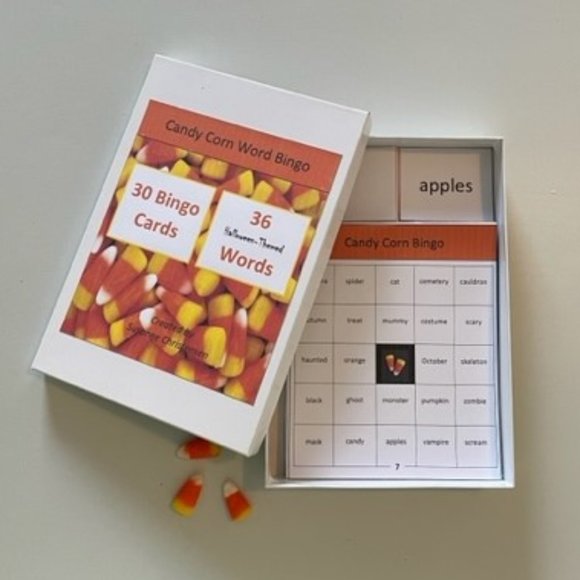 Games | Candy Corn Word Bingo Game Set Candy Corn Is Not Included ...